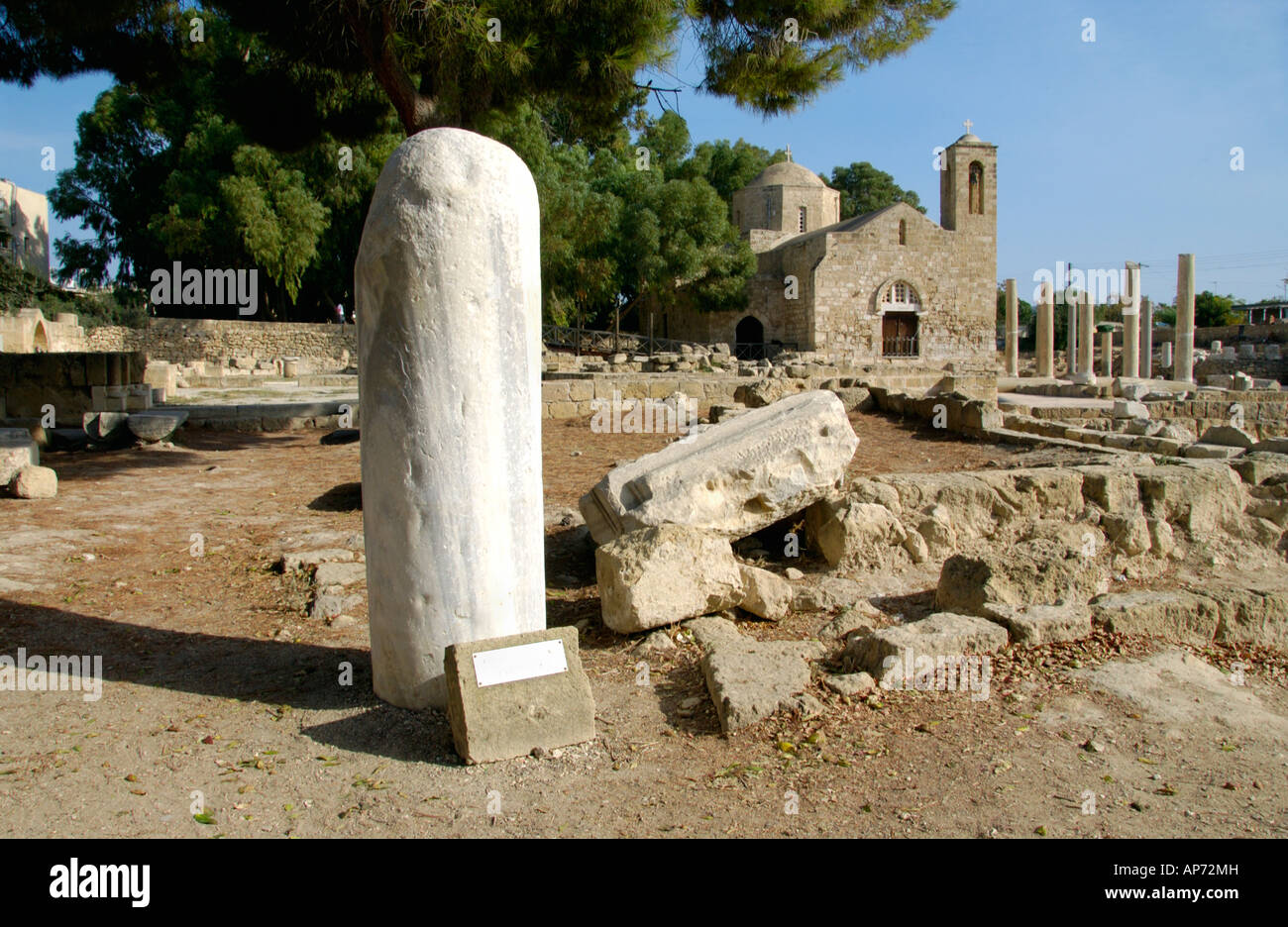 St Paul's Pillar at Basilica of Chrysopolitissa Pafos Cyprus EU Stock ...