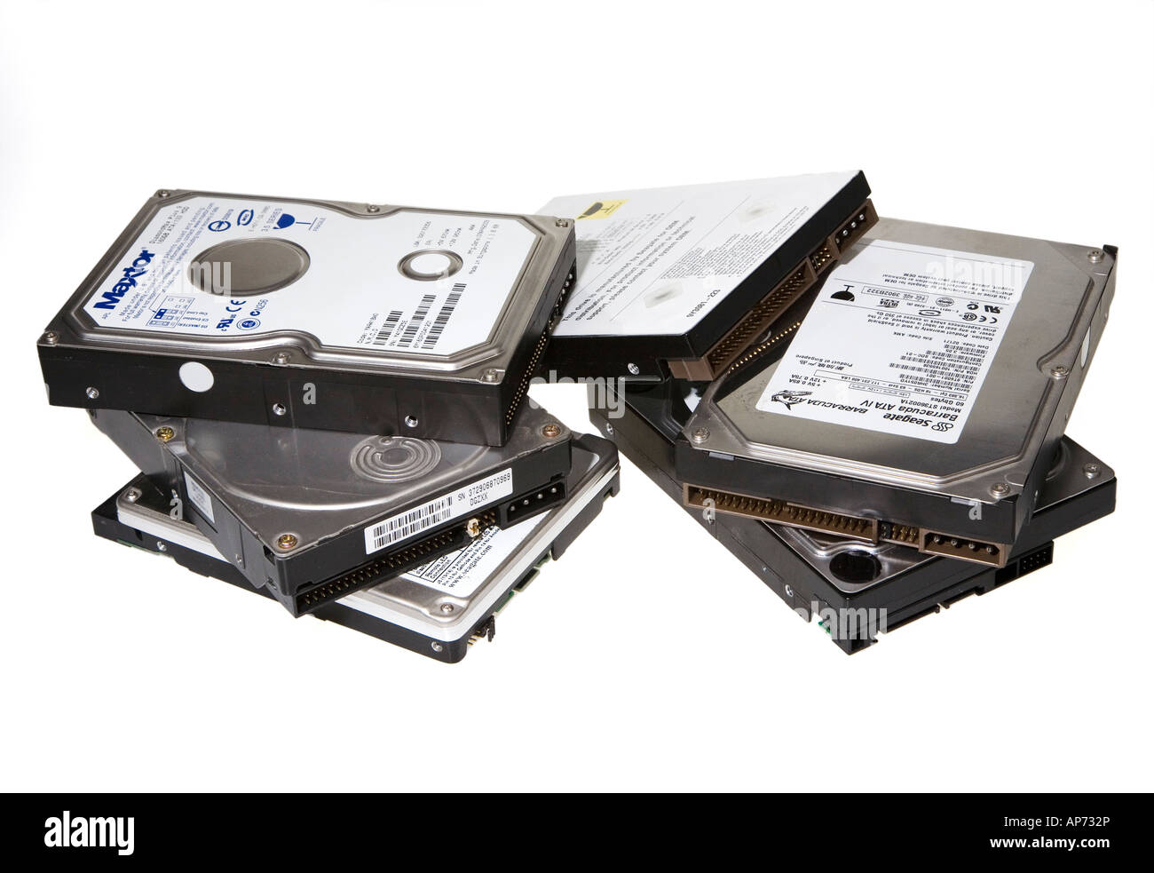 Pile of computer hard disk drives Stock Photo - Alamy