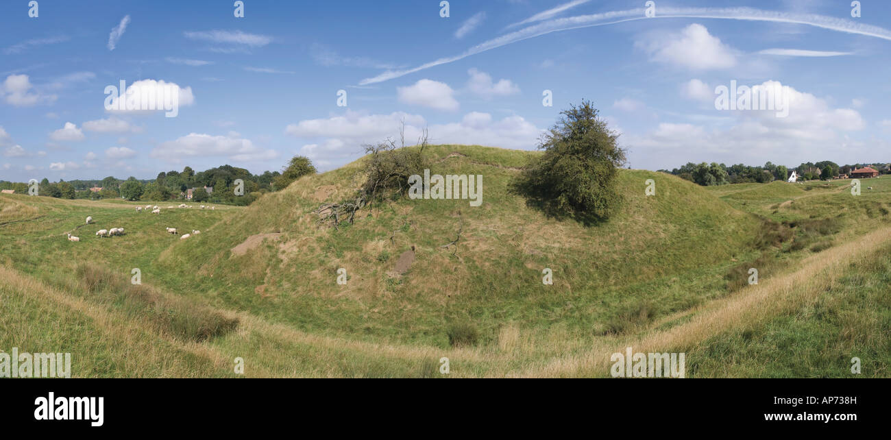 A motte and bailey castle at yelden bedfordshire home counties england ...