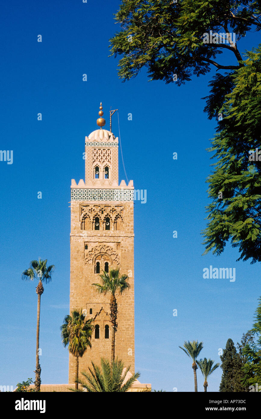 Morocco Marrakech the Koutoubia tower Stock Photo - Alamy