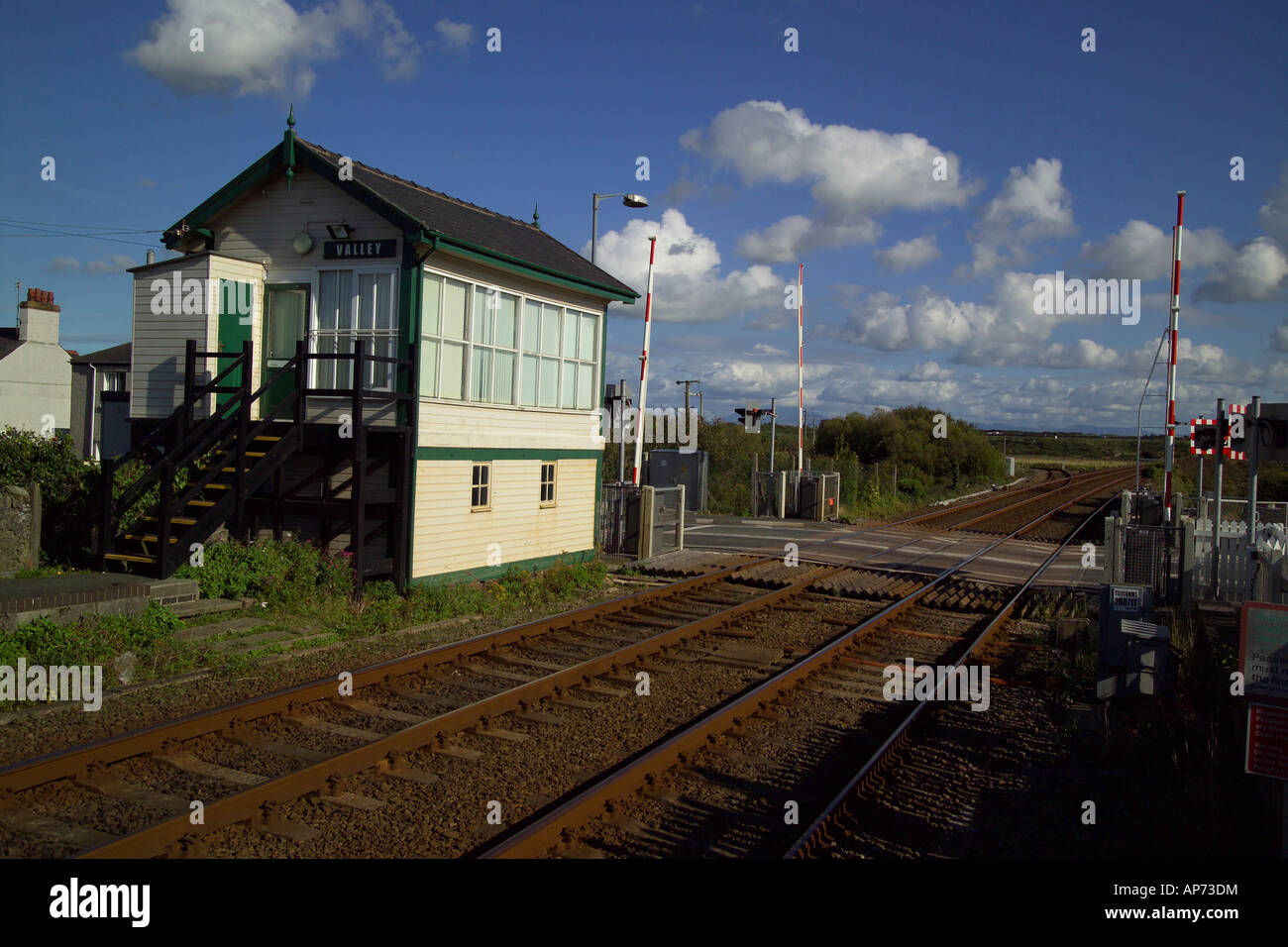 Signal Box at Valley Level Crossing Stock Photo - Alamy