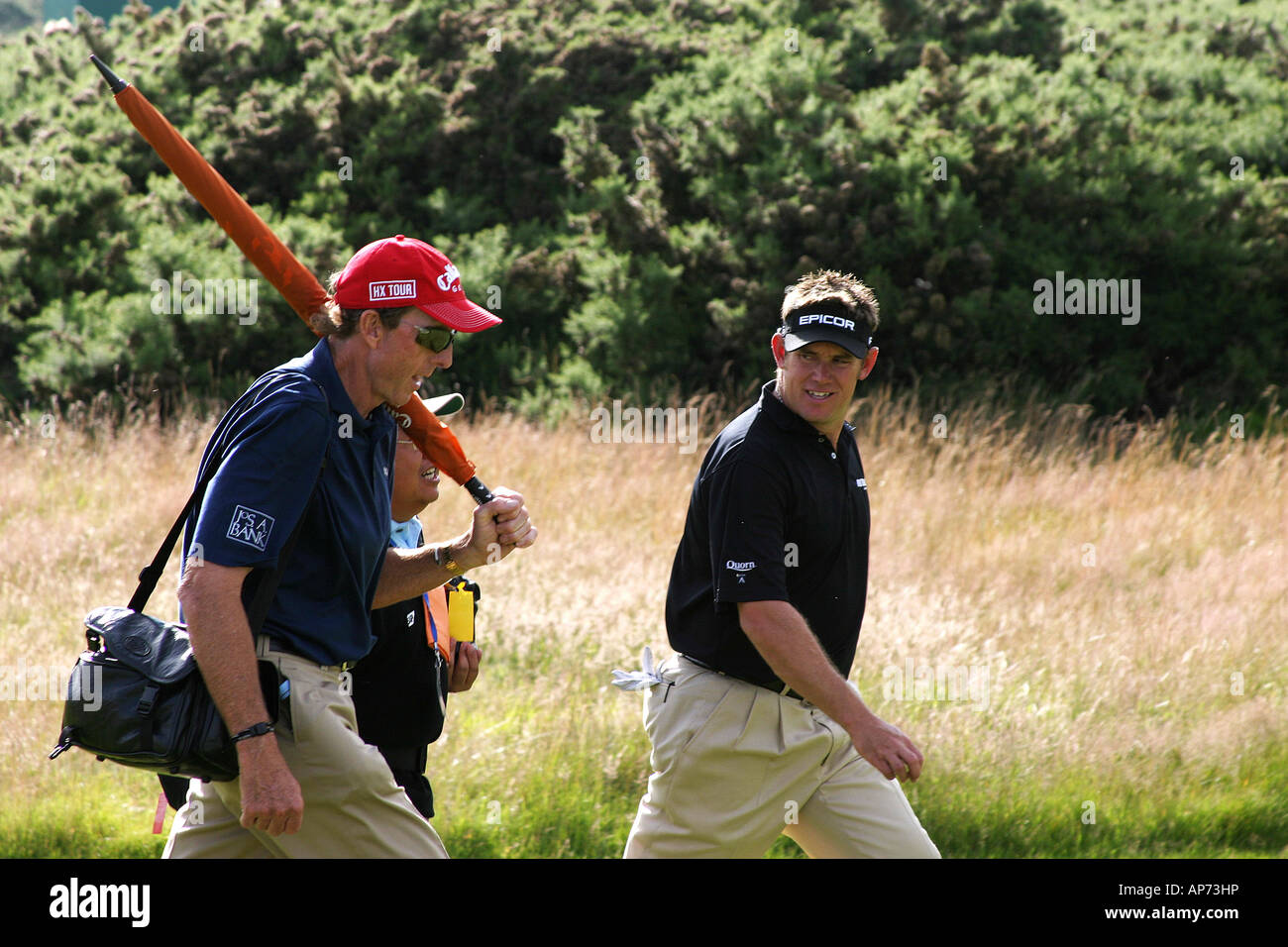 Lee Westwood and David Leadbetter, Carnoustie practice day British Open ...