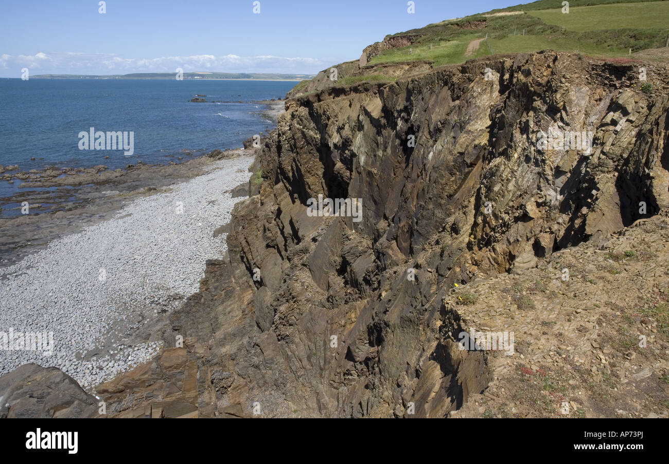 North Devon coastline near Abbotsham Cliff Stock Photo - Alamy