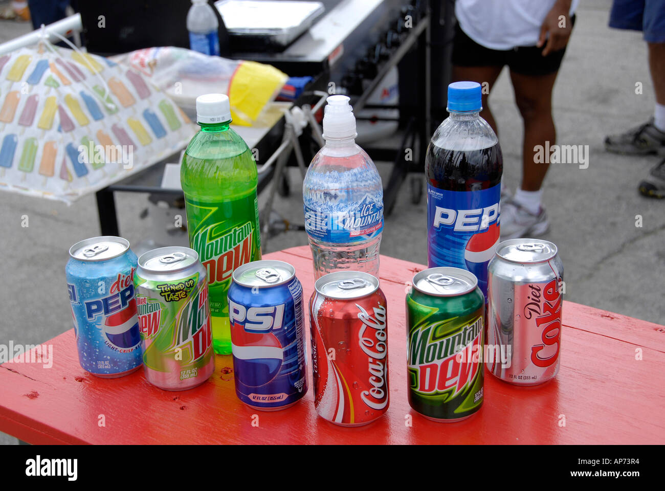 Popular soda pop containers Stock Photo - Alamy