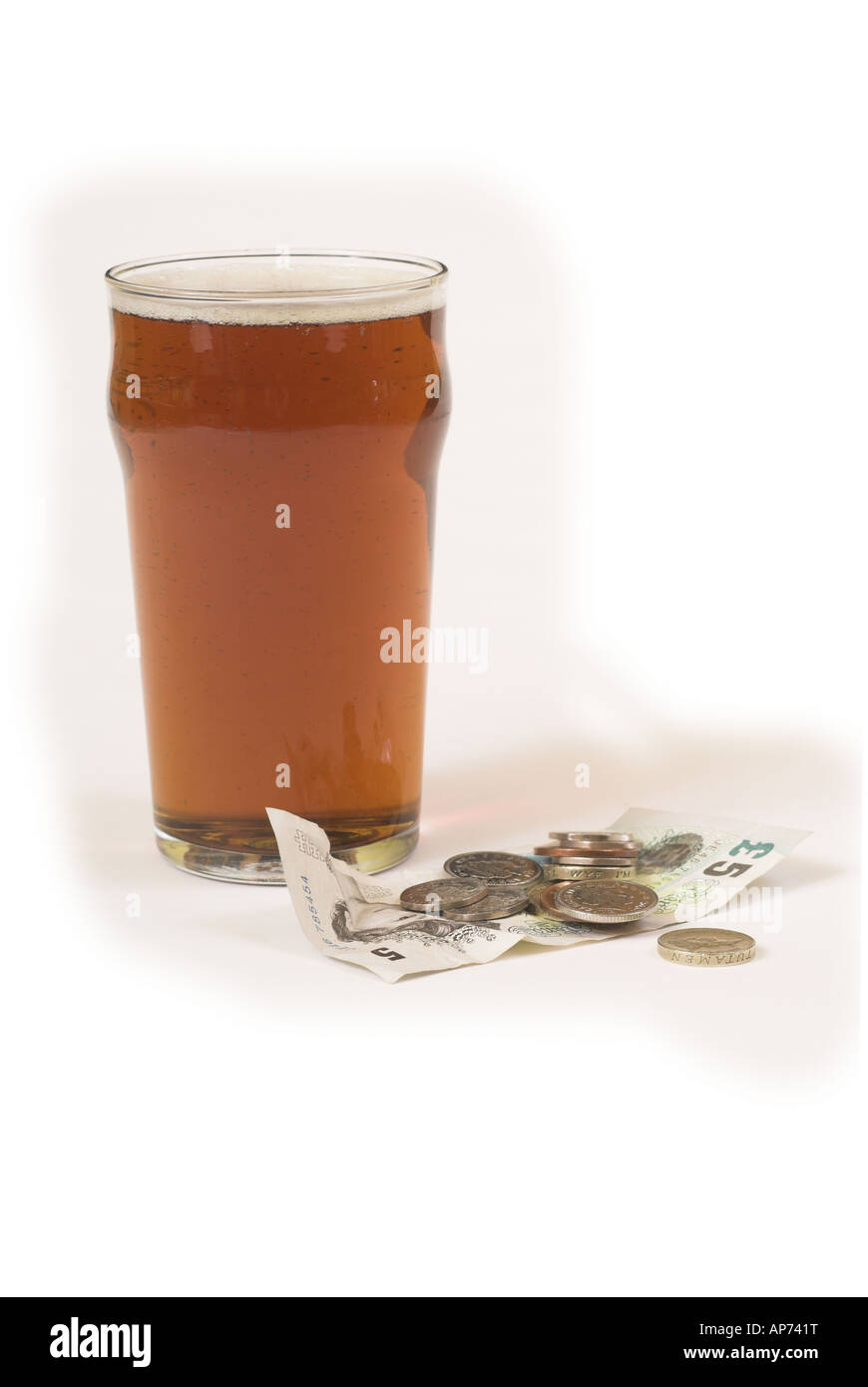 Pint of beer cost Cut Out Stock Images & Pictures - Alamy