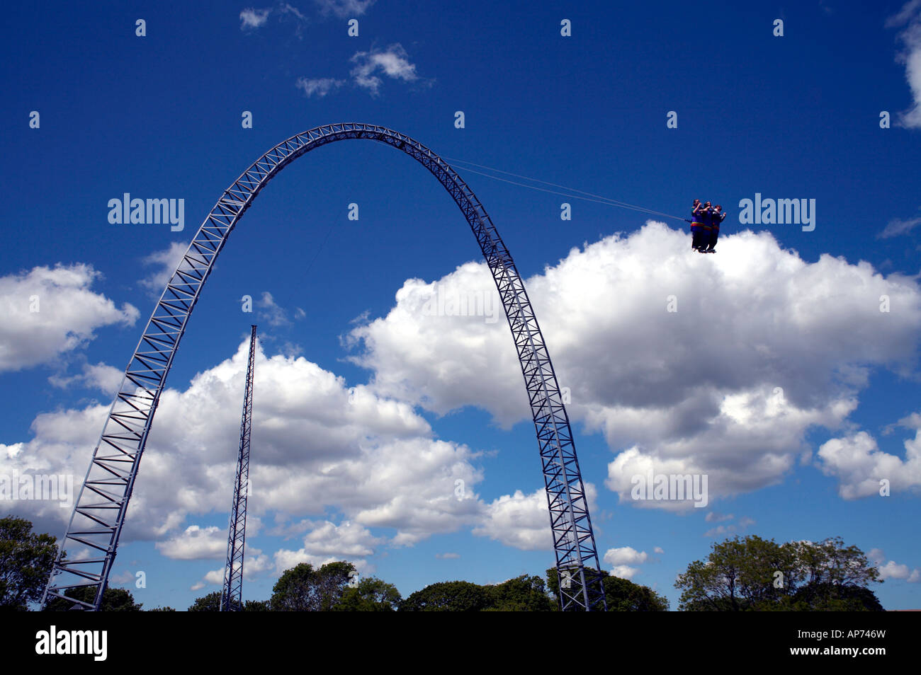 Vertigo Ride Oakwood Theme Park Stock Photo - Alamy
