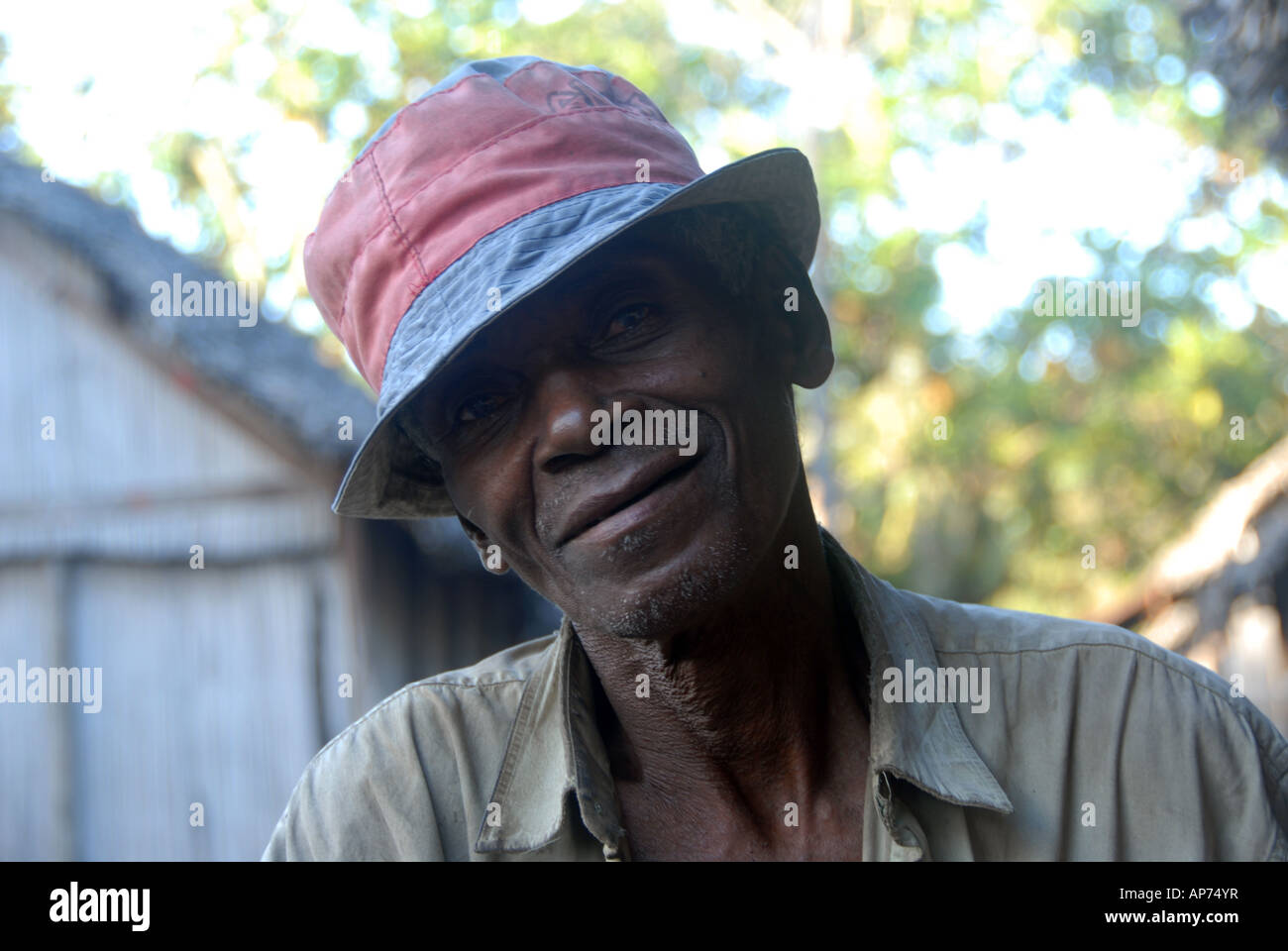 Man at Andranokoditra, Indian Ocean, Lake Ampitabe, Pangalanes, Eastern ...