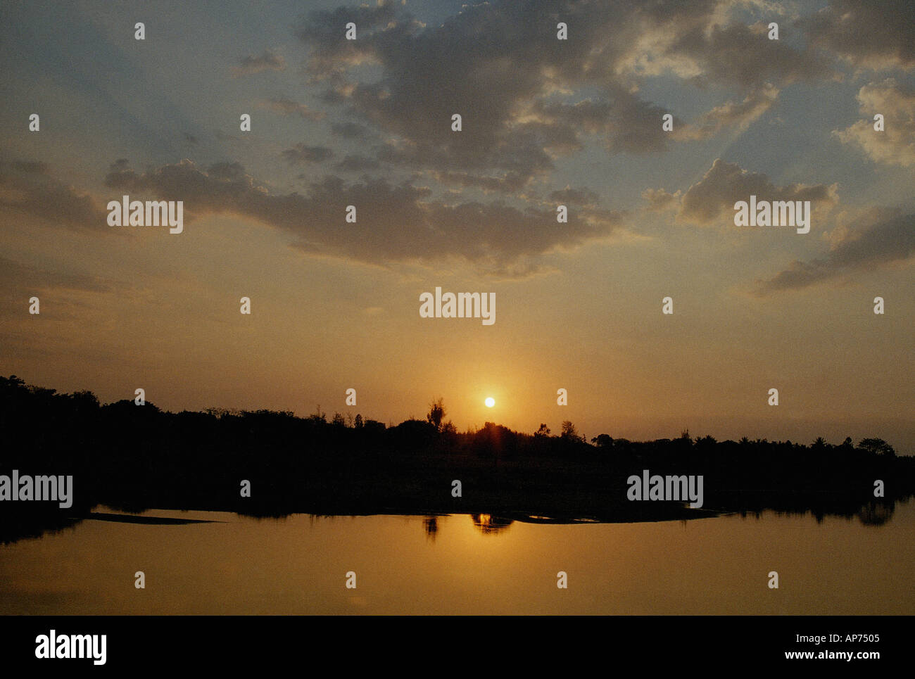 Sunset Photographed in rural India Stock Photo - Alamy