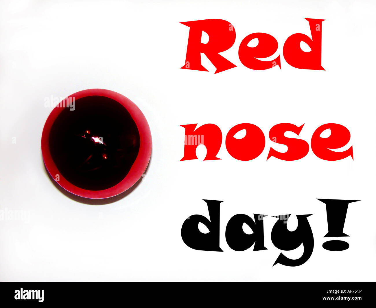 ' Red Nose Day ' on a white background Stock Photo - Alamy