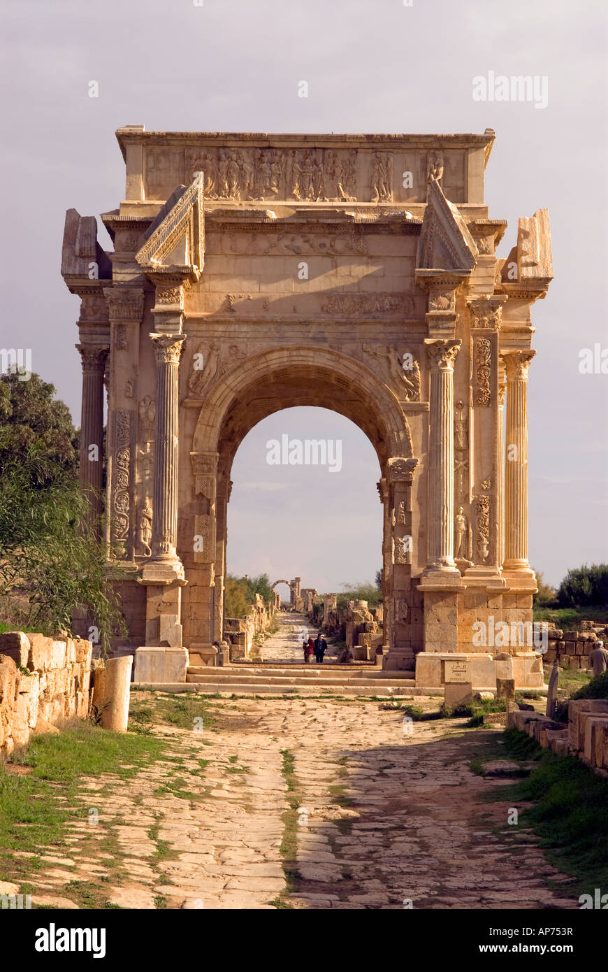 Arch of Septimius Severus, Leptis Magna, Libya Stock Photo - Alamy