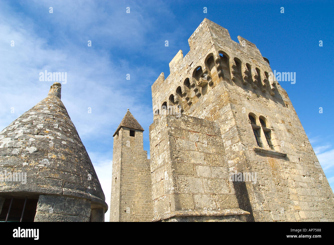 French Chateau tower and turrets Stock Photo - Alamy