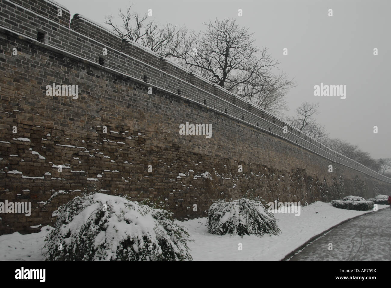 City wall in winter, Jingzhou, Hubei, china Stock Photo - Alamy