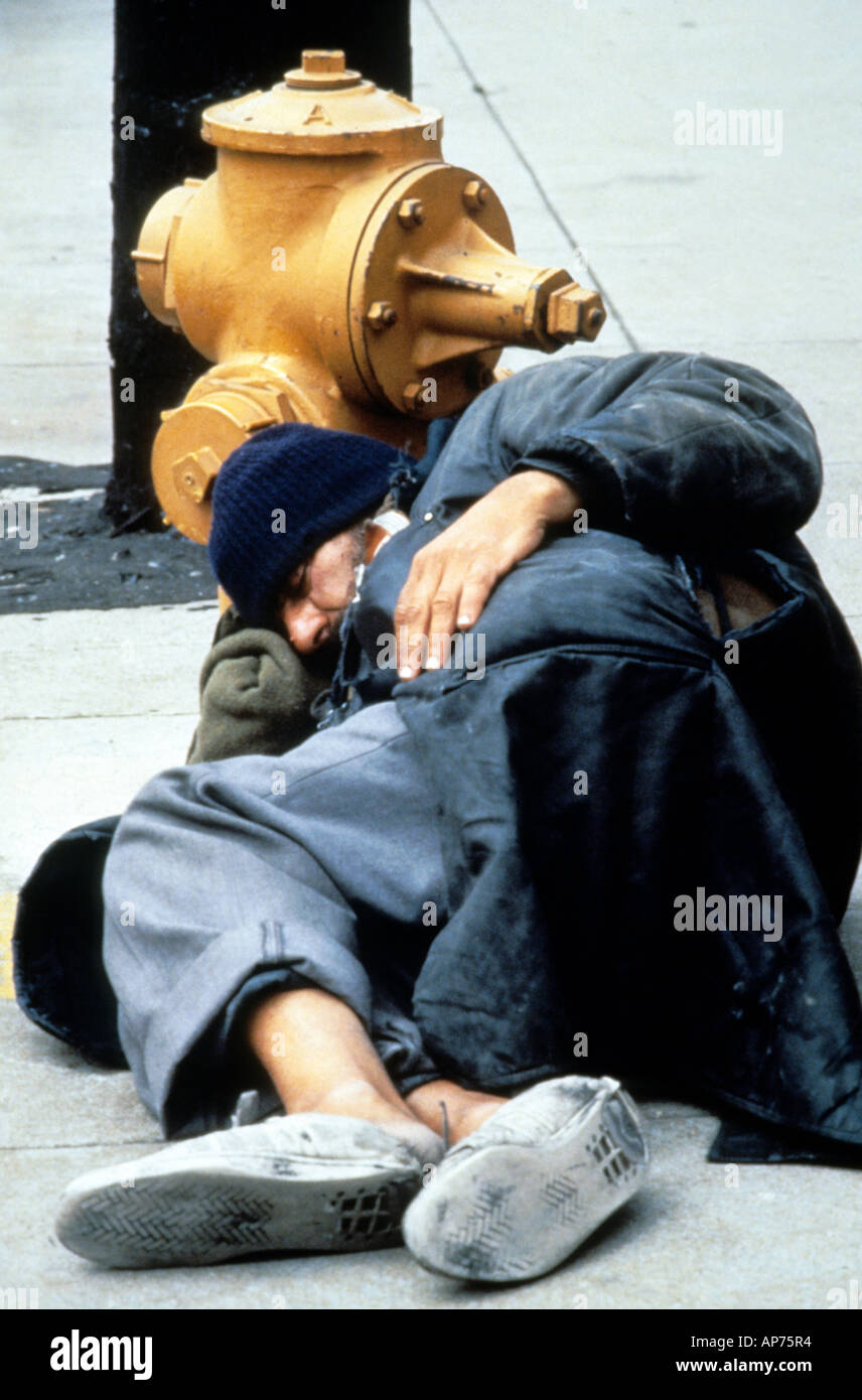 homeless man sleeping on street of LA, USA Stock Photo - Alamy
