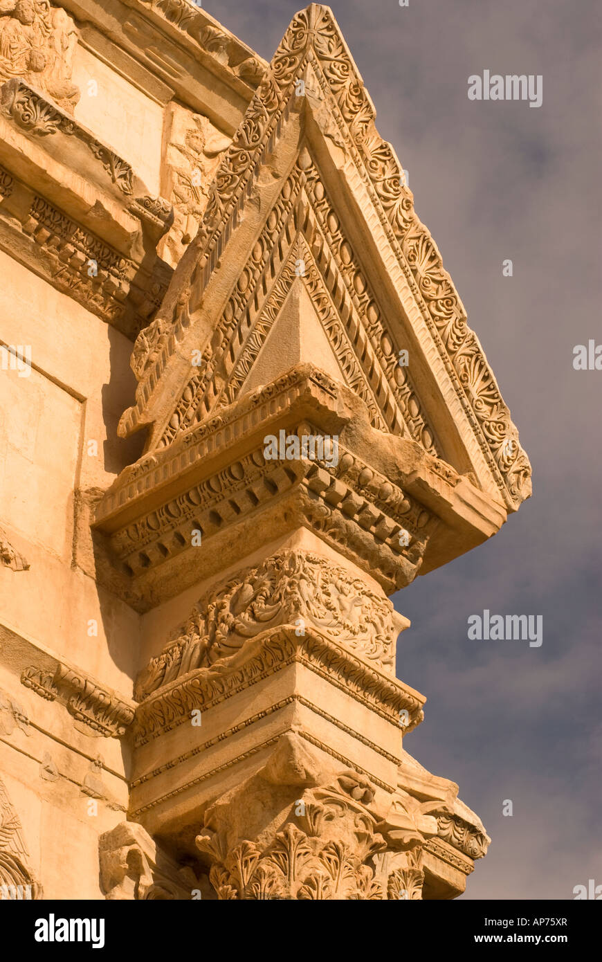 Detail of Arch of Septimius Severus Leptis Magna Libya Stock Photo - Alamy