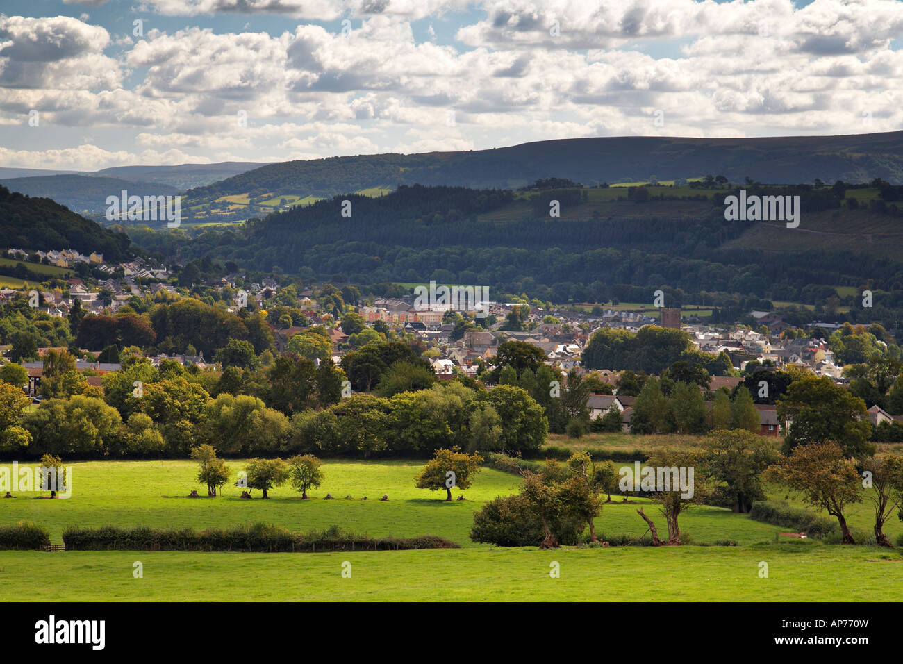 Brecon Town Brecon Beacons Stock Photo - Alamy
