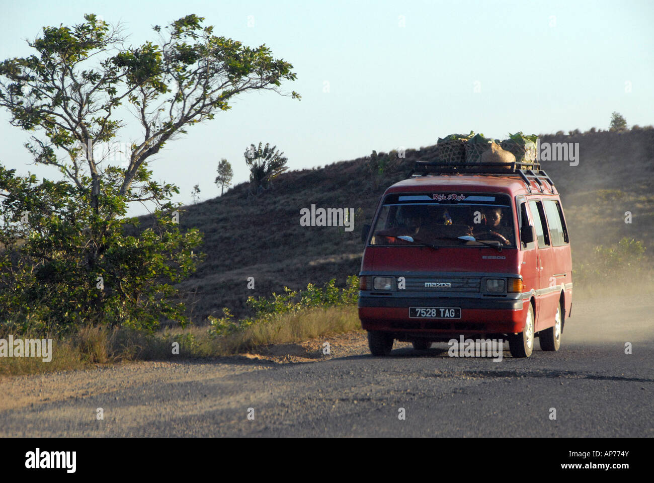 Taxi-brousse on dirt road, eastern Madagascar Stock Photo - Alamy