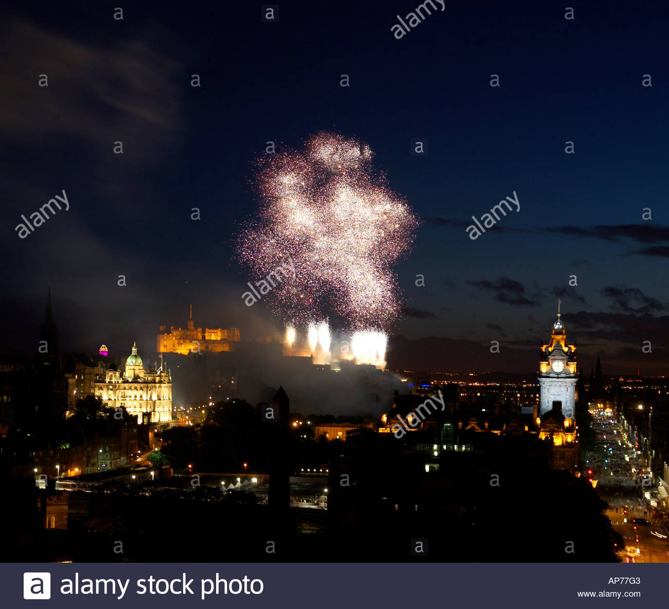 Edinburgh Festival Firework display, SCOTLAND Stock Photo - Alamy