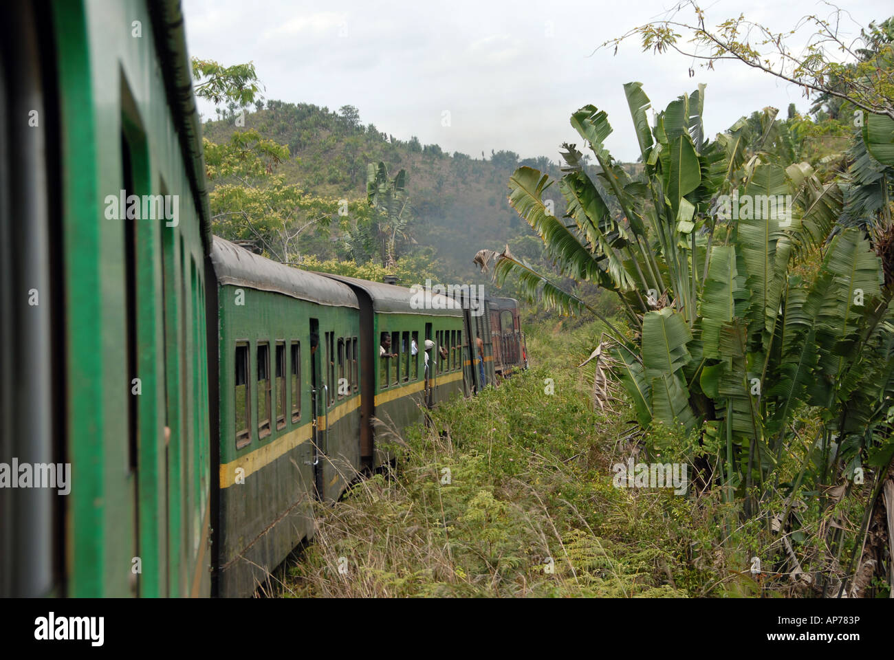 Fianarantsoa Côte Est (FCE) railway train, Eastern Madagascar Stock ...