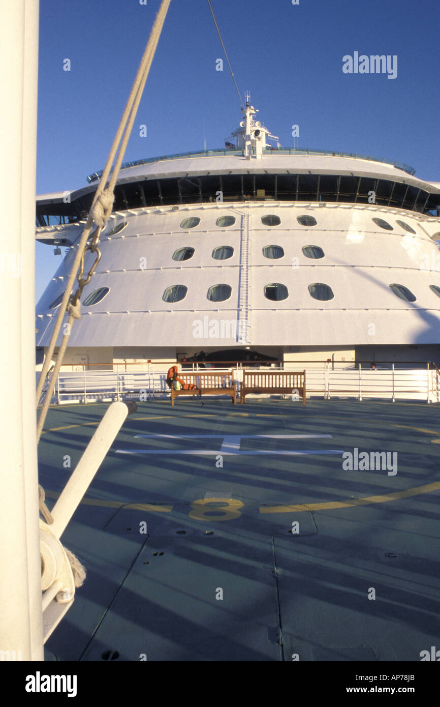 Helicopter Deck on Caribbean Cruise Ship Stock Photo - Alamy