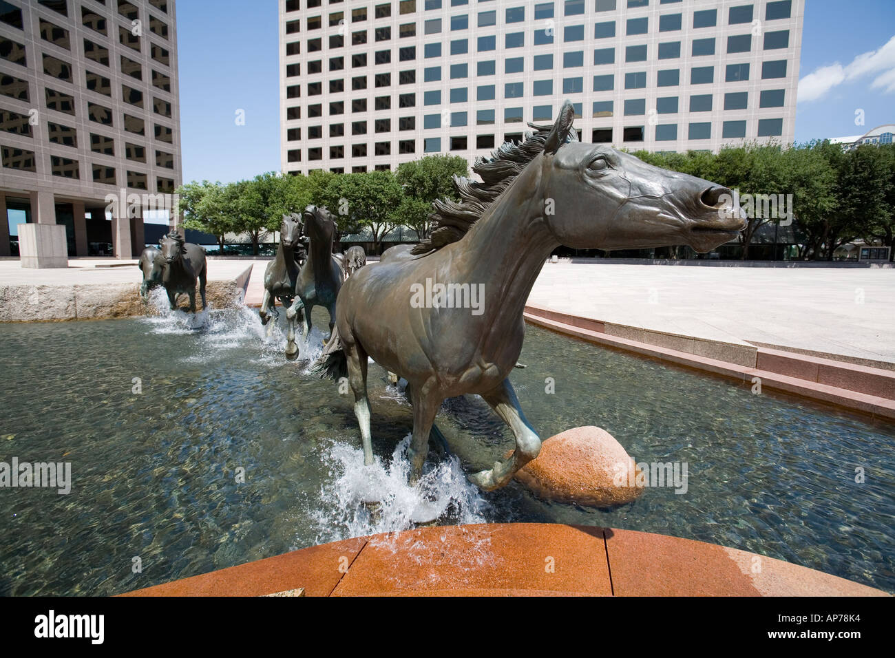 Mustangs of Williams Square Stock Photo - Alamy