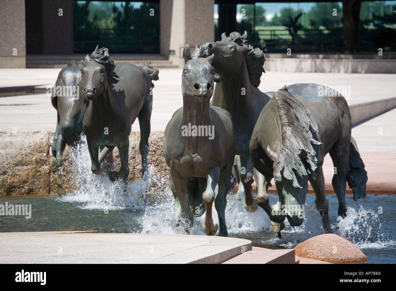 Mustangs of Williams Square Stock Photo - Alamy