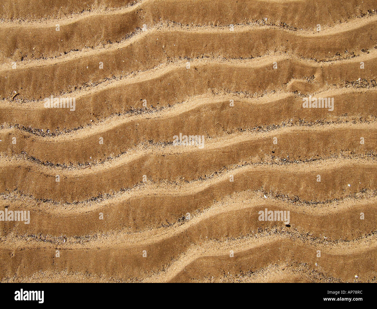 Ridge patterns on the beach at Fraisthorpe made by the tidal currents ...