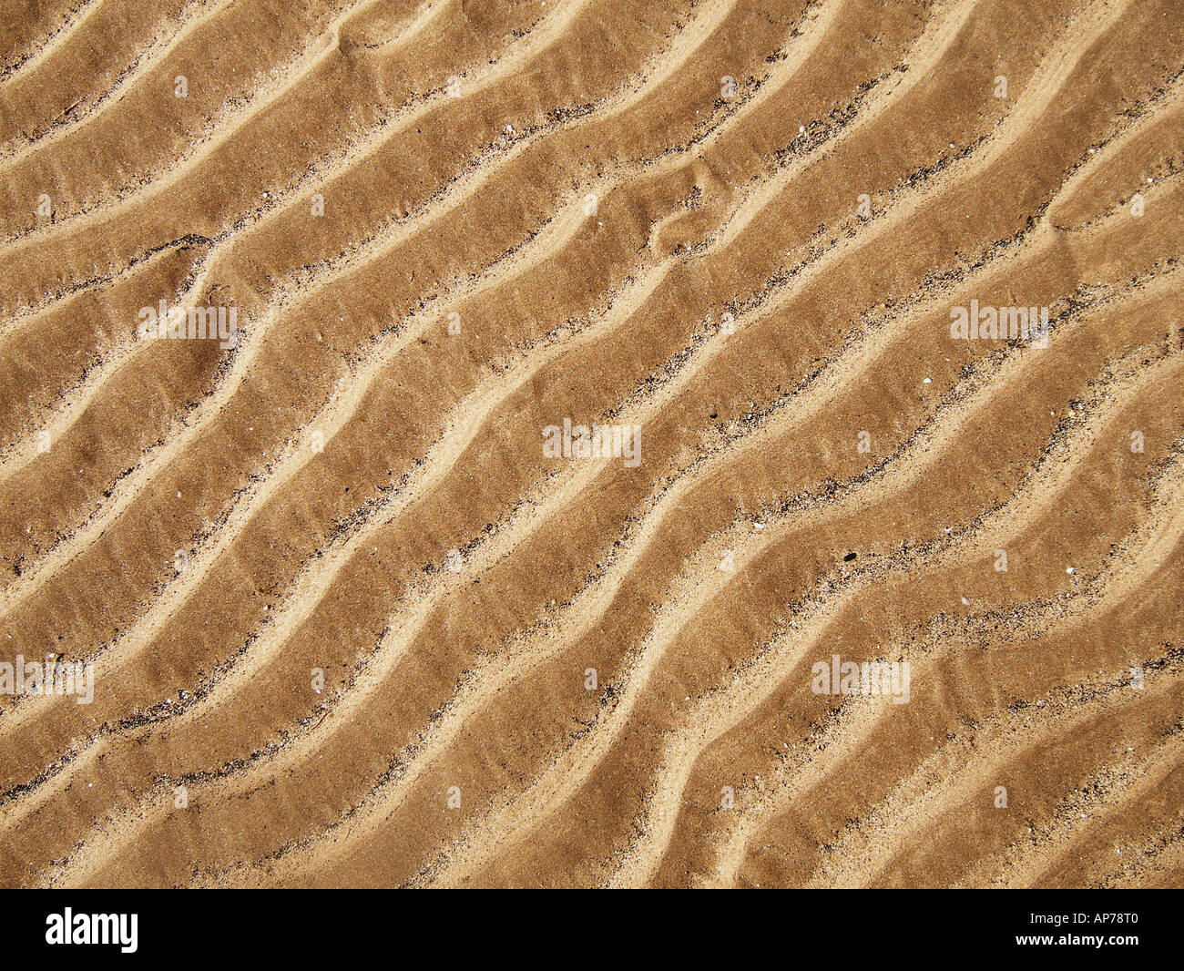 Ridge patterns on the beach at Fraisthorpe made by the tidal currents ...
