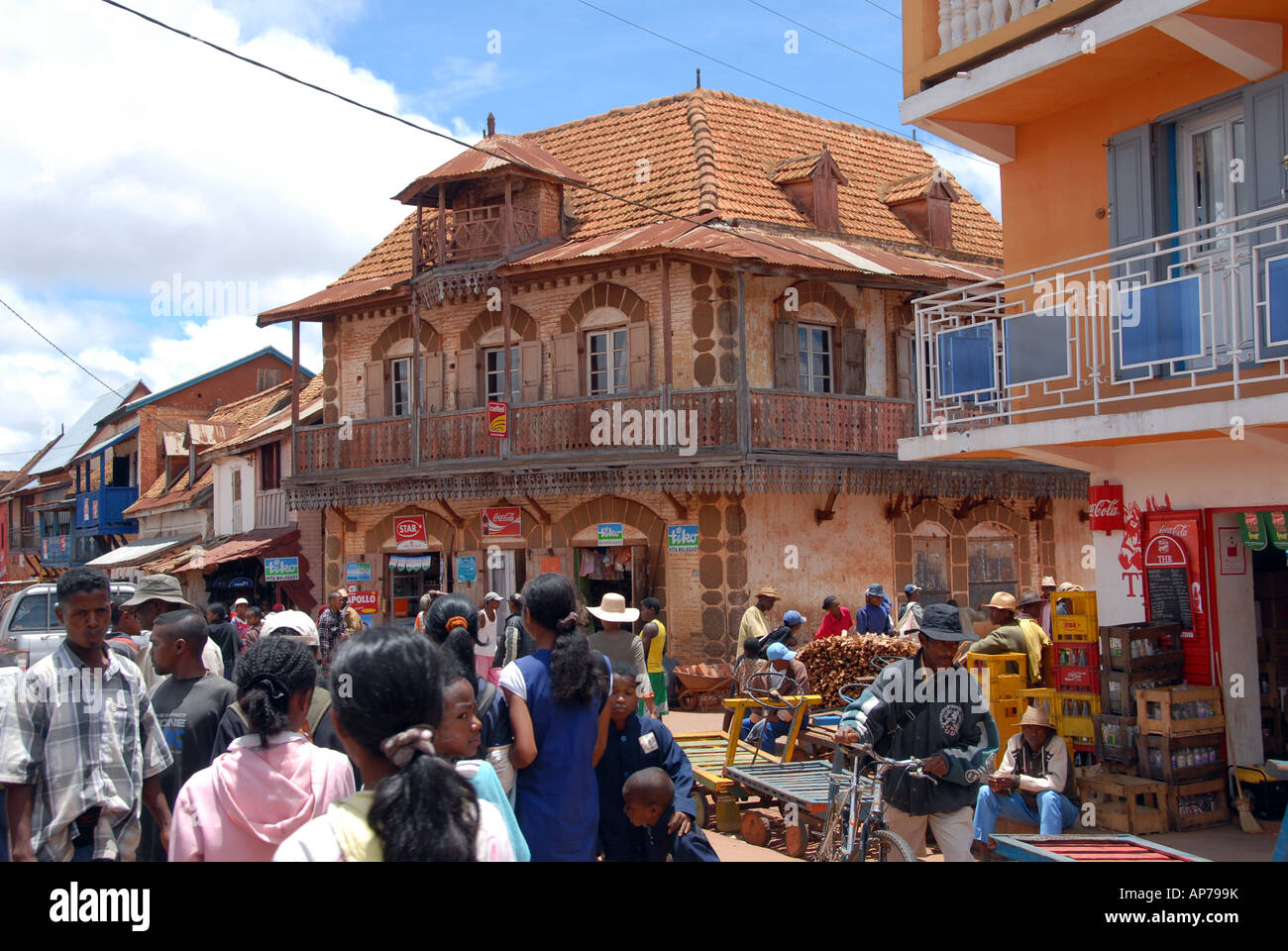 Street-scene, Ambalavao, Central Highlands, Madagascar Stock Photo - Alamy