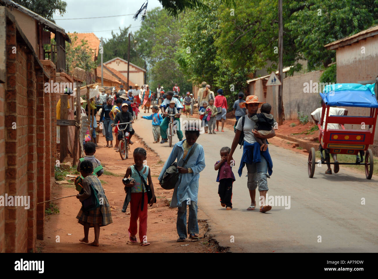 Street scene, Ambalavao, Central Highlands, Madagascar Stock Photo - Alamy