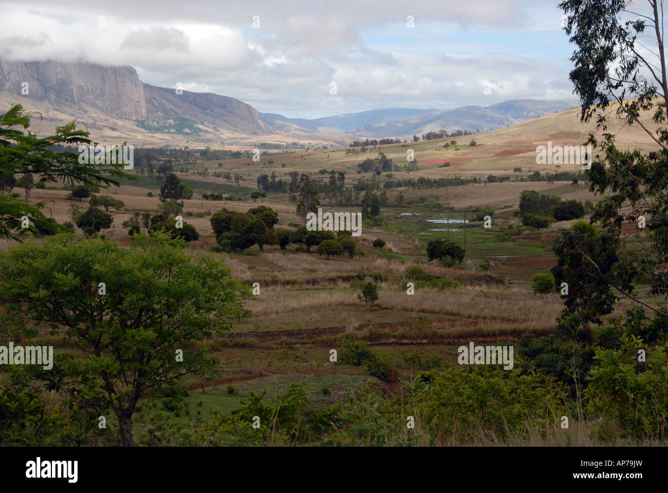 Landscape near Ambalavao, Central Highlands, Madagascar Stock Photo - Alamy