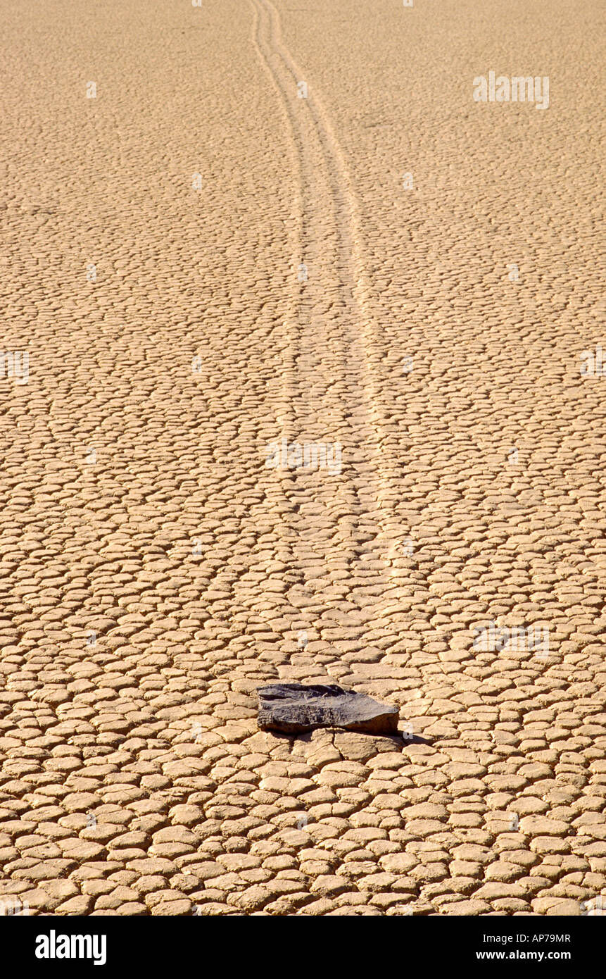 Morning light on one of the mysterious moving rocks at The Racetrack ...