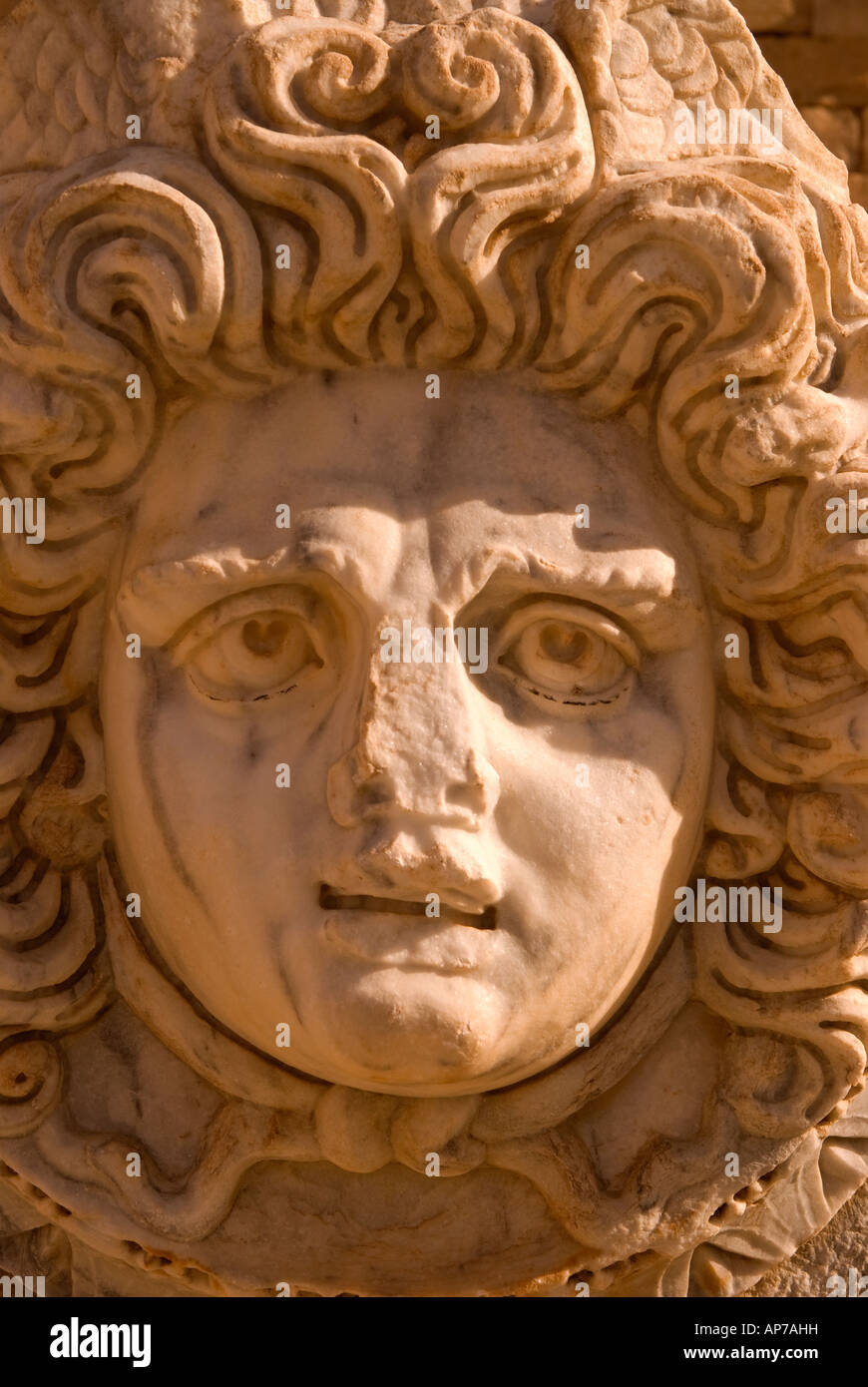Medusa head Severan Forum Leptis Magna Libya Stock Photo - Alamy