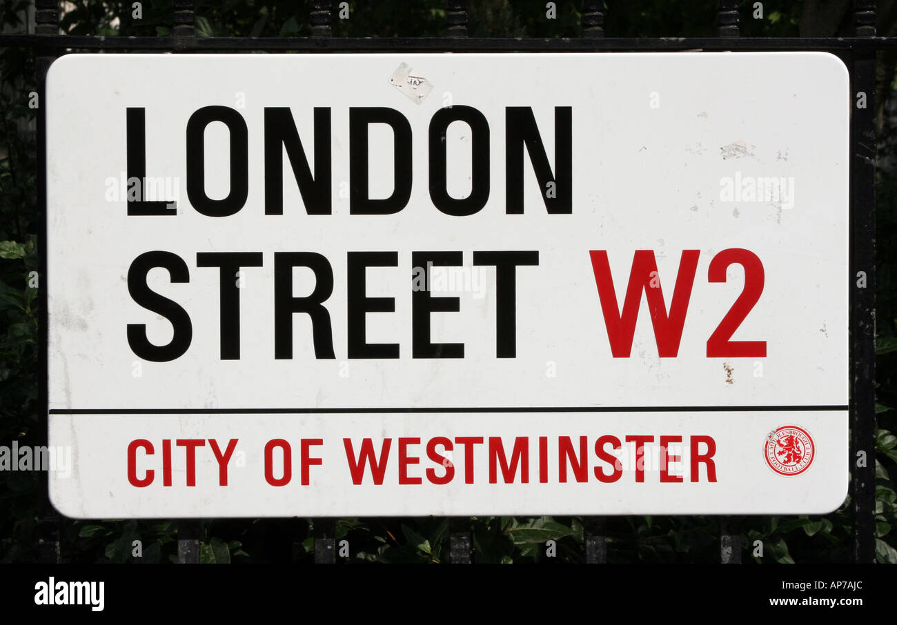 London Street sign Stock Photo - Alamy