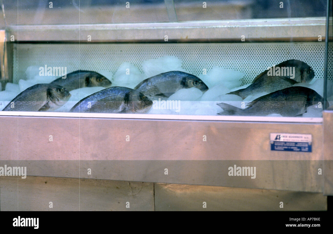 Greek fish for sale Stock Photo - Alamy