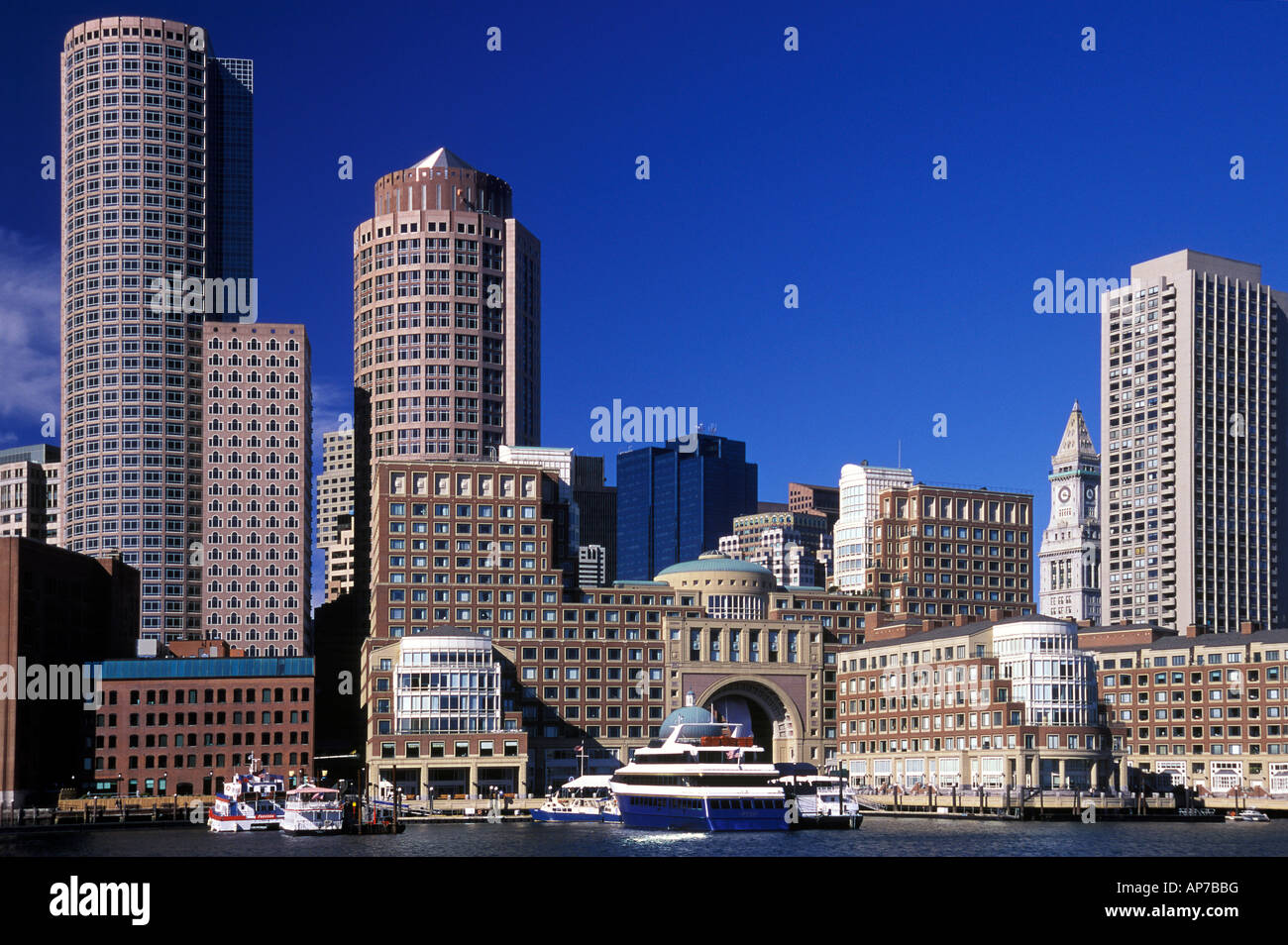 Boston Harbor Skyline, Massachusetts Stock Photo - Alamy