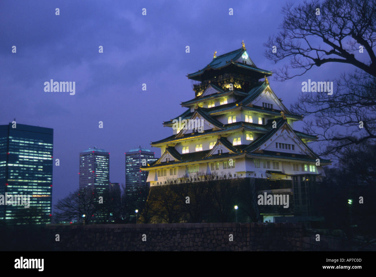 Japan Osaka castle Stock Photo - Alamy