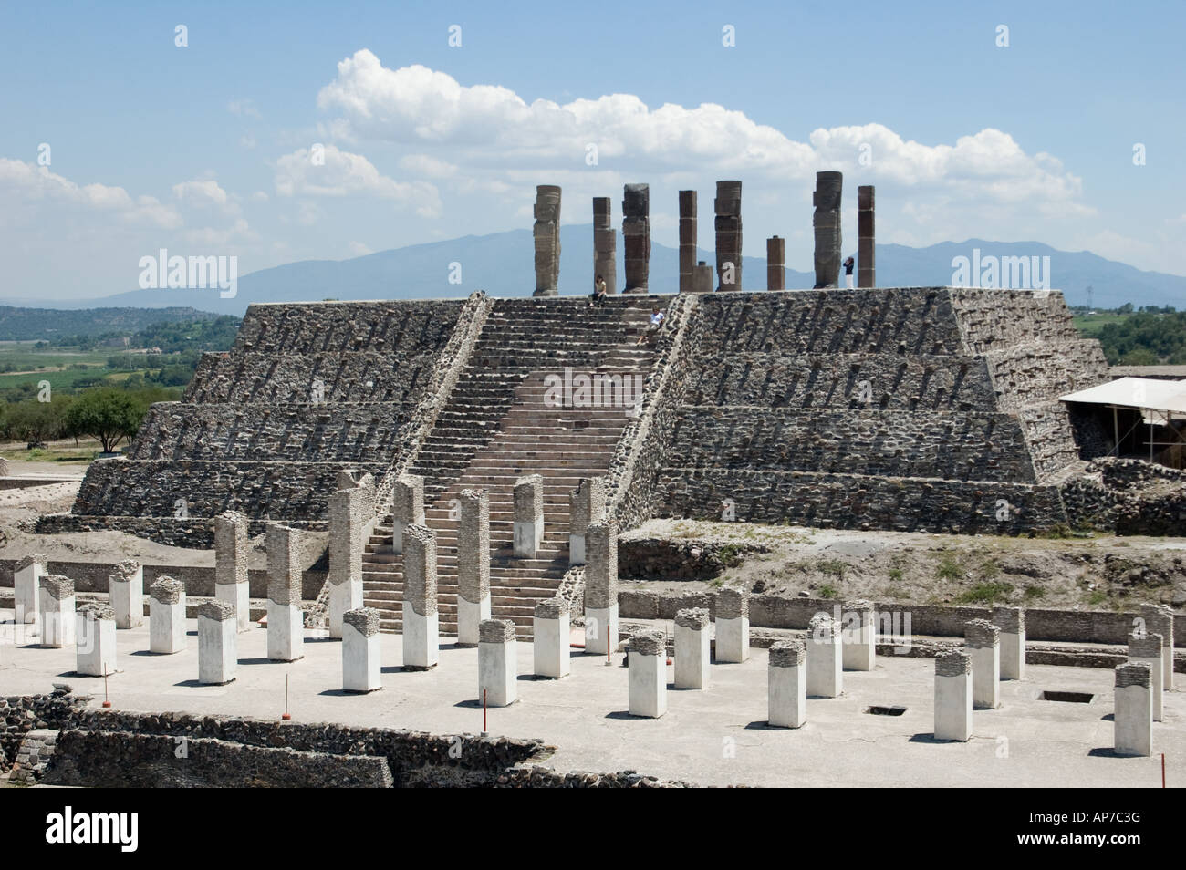 The ruins of an ancient mesoamerican city from the Toltec empire in ...