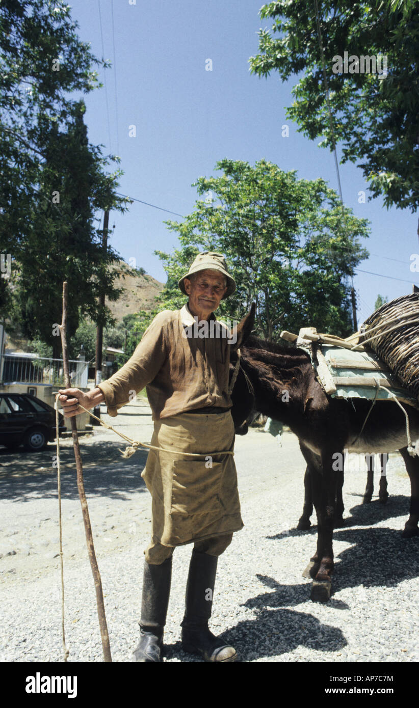 Farmer in cyprus with his donkey hi-res stock photography and images ...