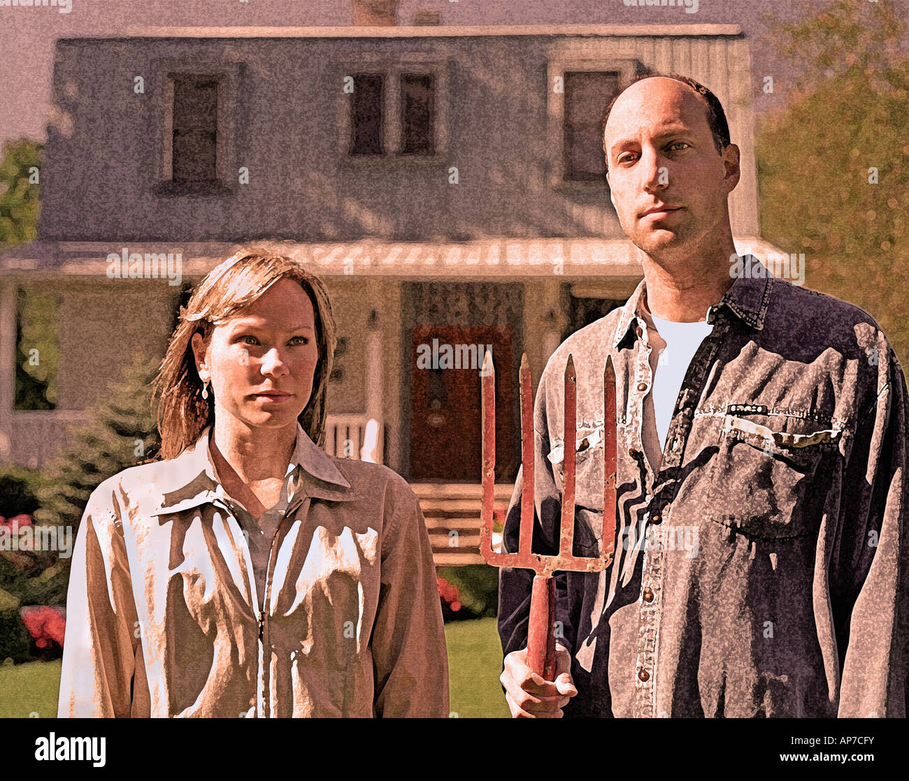 American gothic hi-res stock photography and images - Alamy