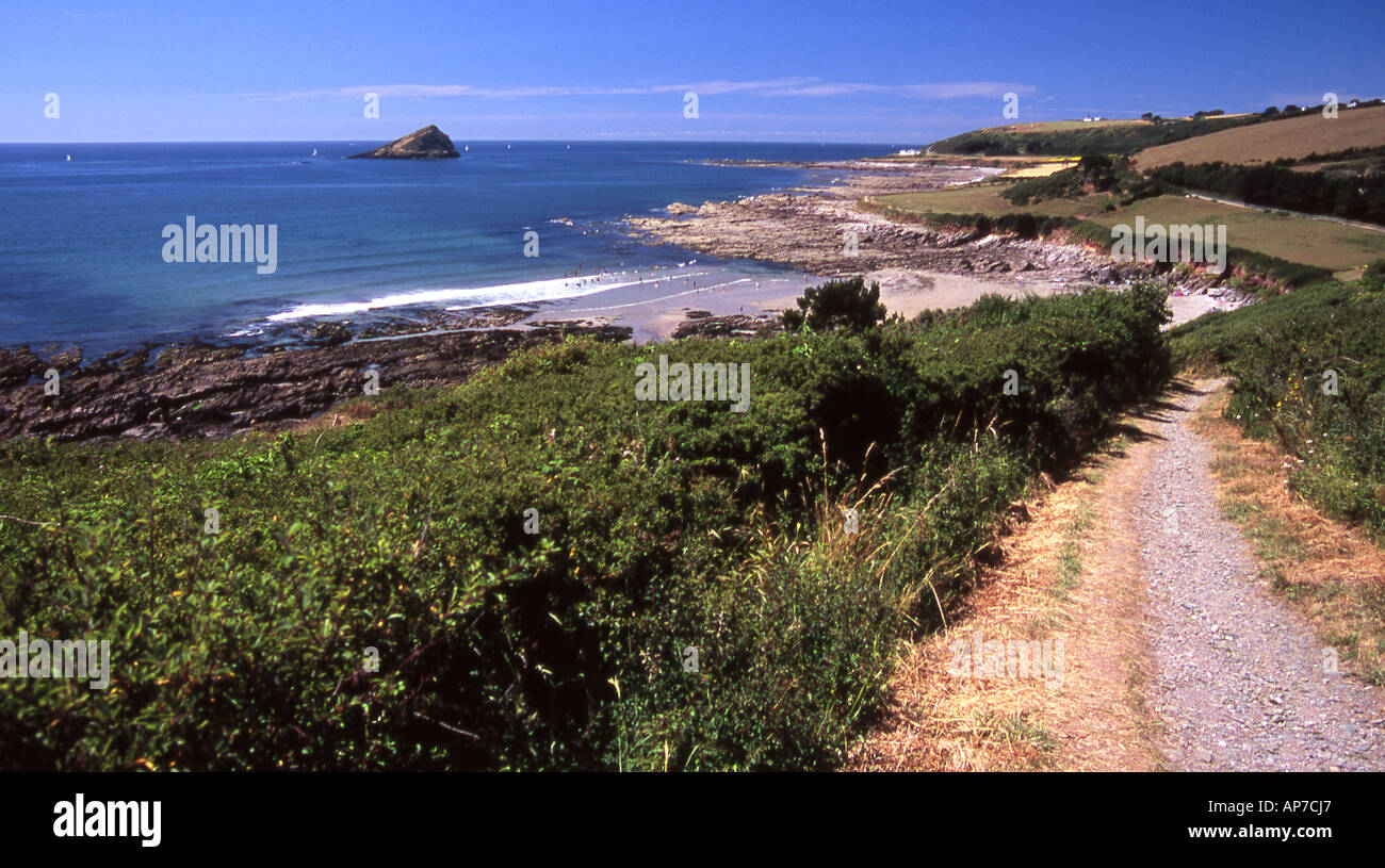 Wembury beach and the Great Mew Stone, South Devon Stock Photo - Alamy