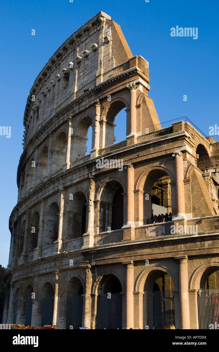 The Roman Coliseum, Rome, Italy with blue sky Stock Photo - Alamy