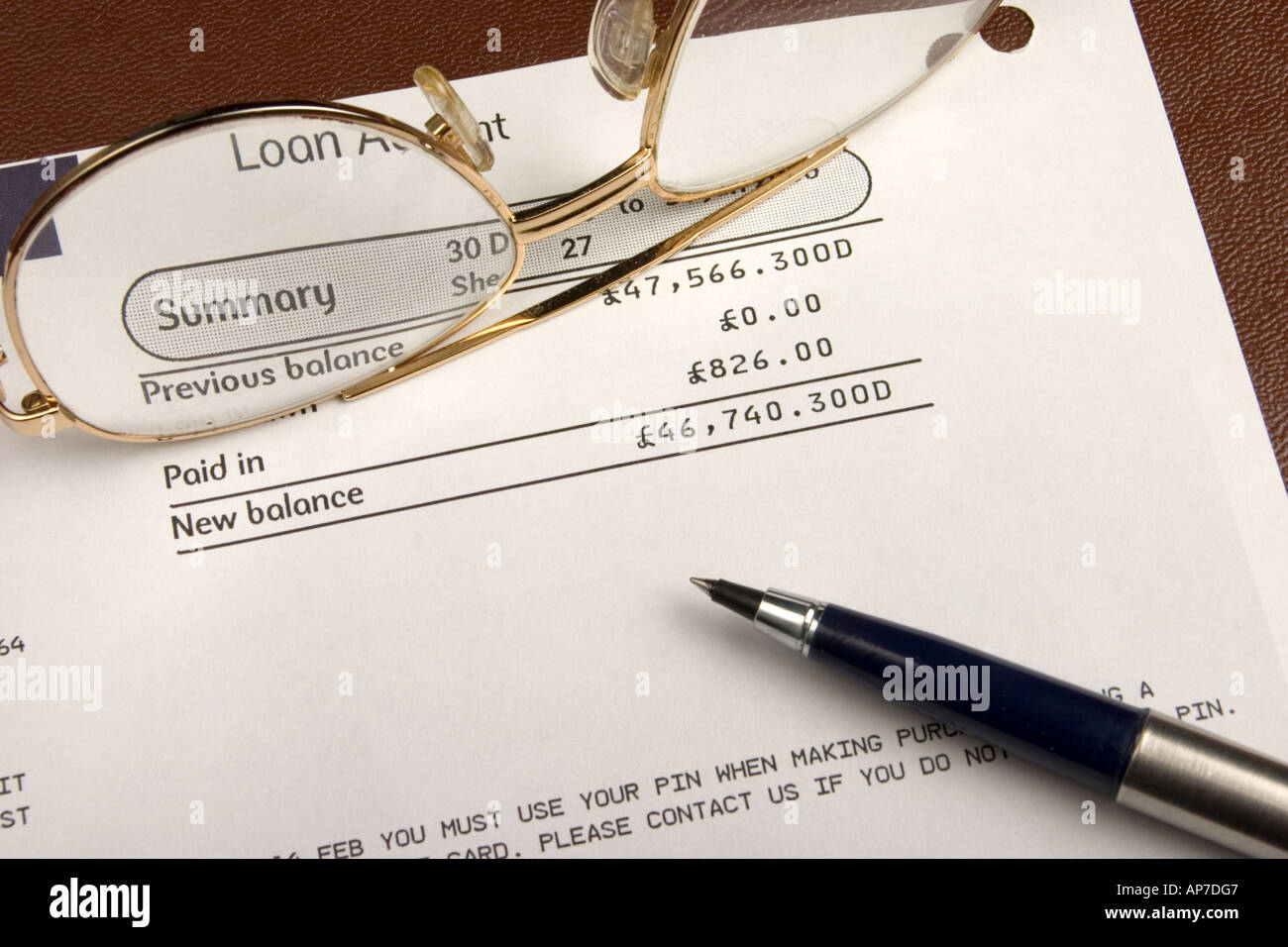 Overdraft bank statement hi-res stock photography and images - Alamy