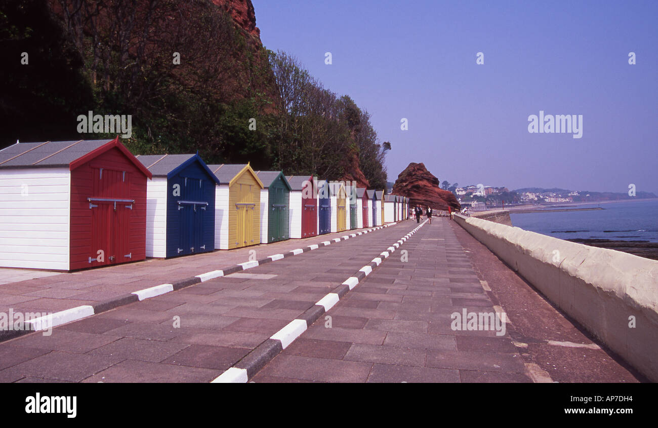 Colourful beach huts at Dawlish, South Devon Stock Photo - Alamy