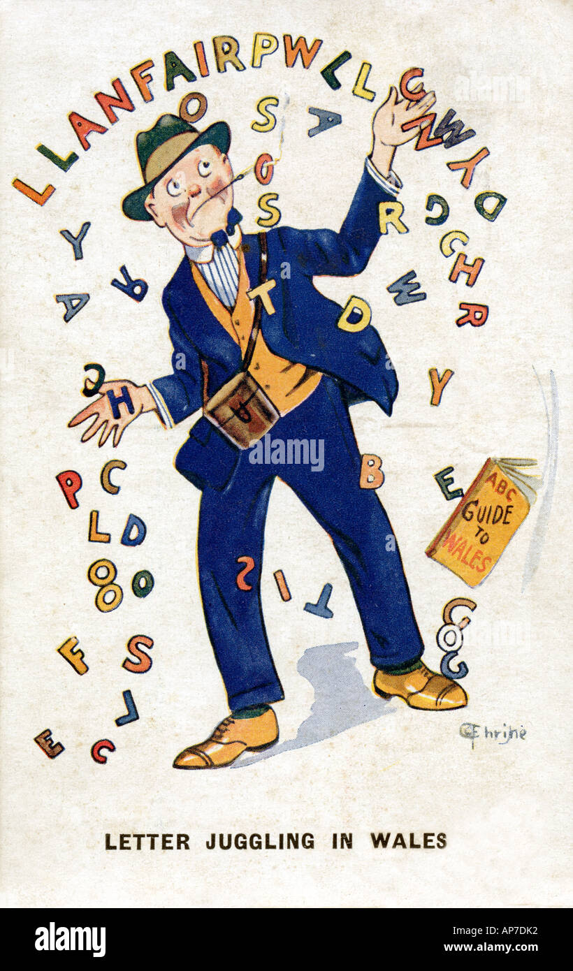 Letter juggling in Wales Stock Photo - Alamy