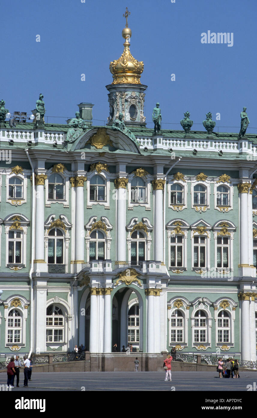 Front entrance of the Hermitage museum (winter palace) in St Petersburg ...
