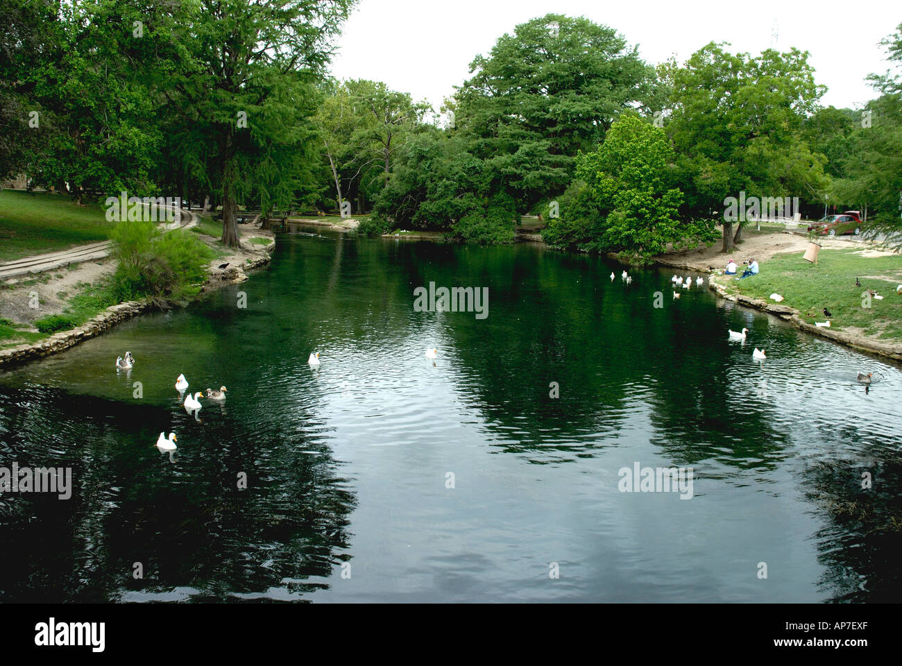 Landa Park in New Braunfels, Texas. This is a beautiful park with ...
