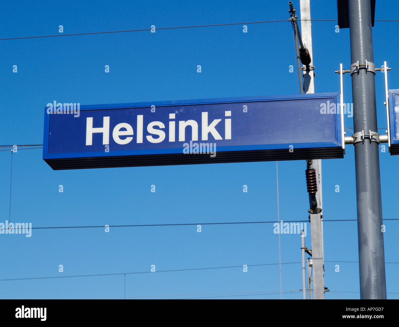 Helsinki, sign, railway station Stock Photo - Alamy