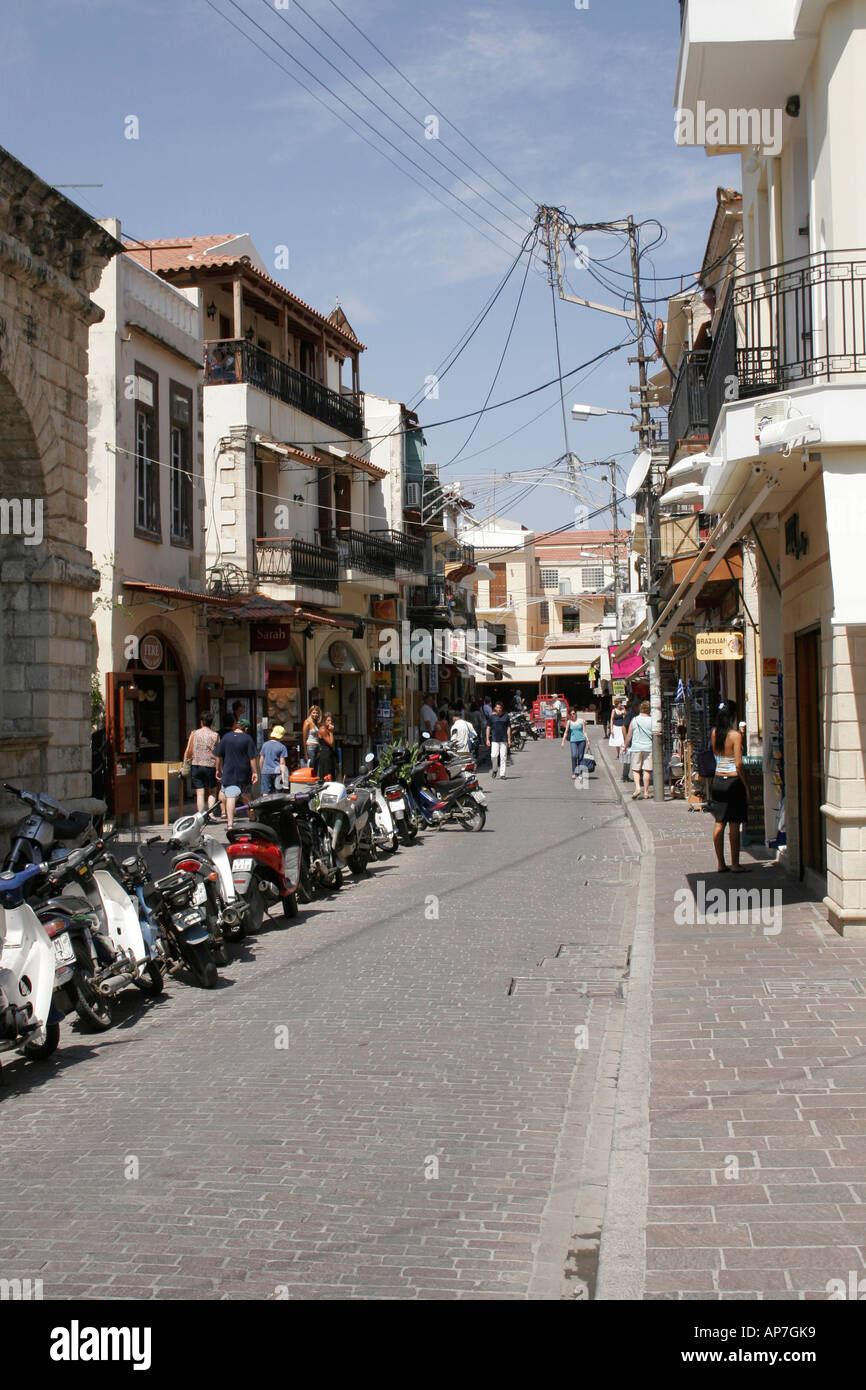WITHIN THE OLD TOWN OF RETHYMNON. CRETE. GREEK ISLAND. EUROPE Stock ...