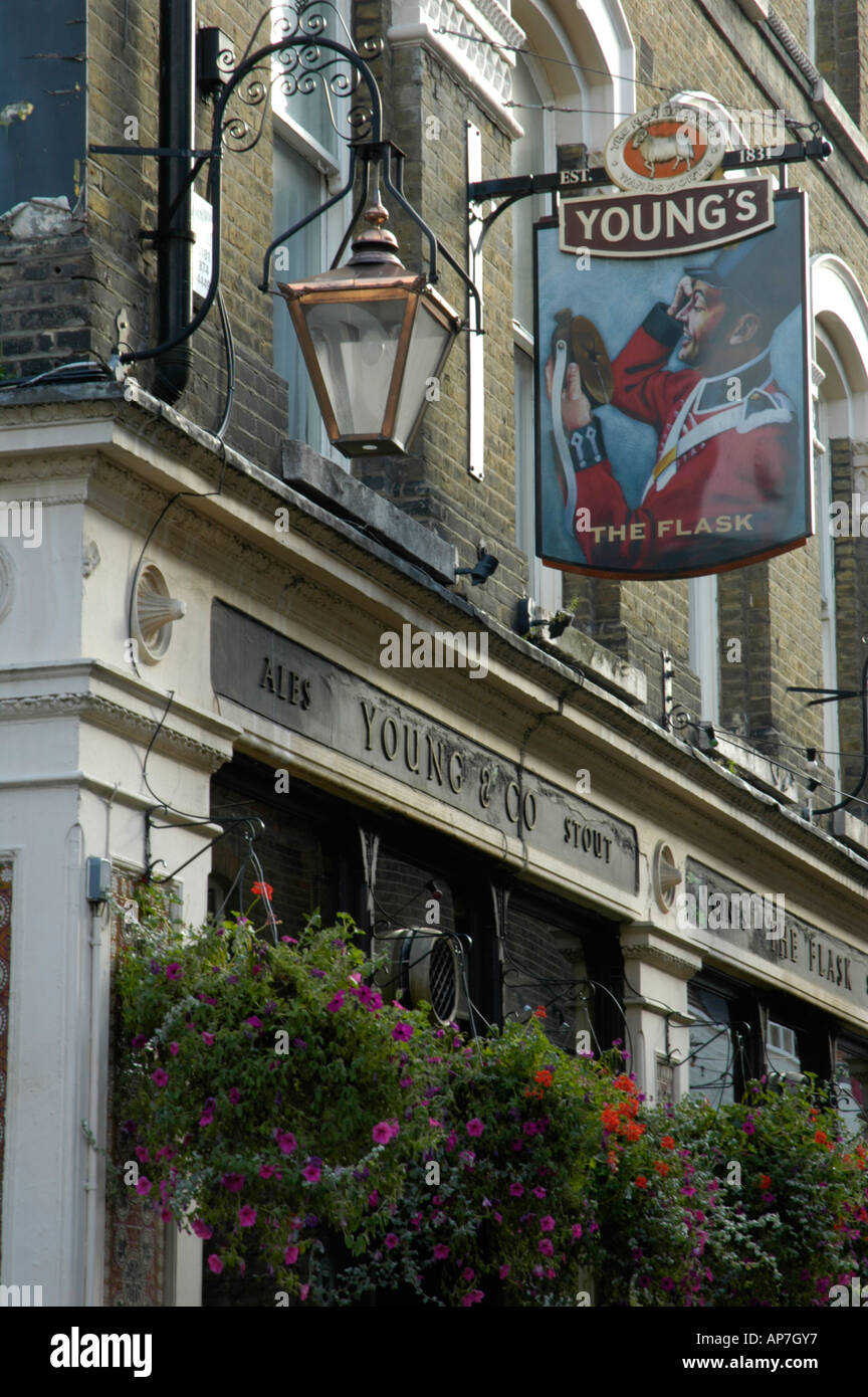 The Flask public house Hampstead London UK Stock Photo - Alamy