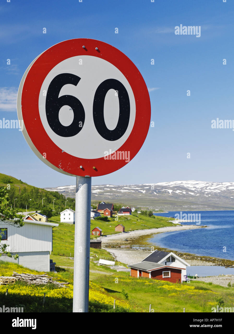 Speed limit sign 60 hi-res stock photography and images - Alamy